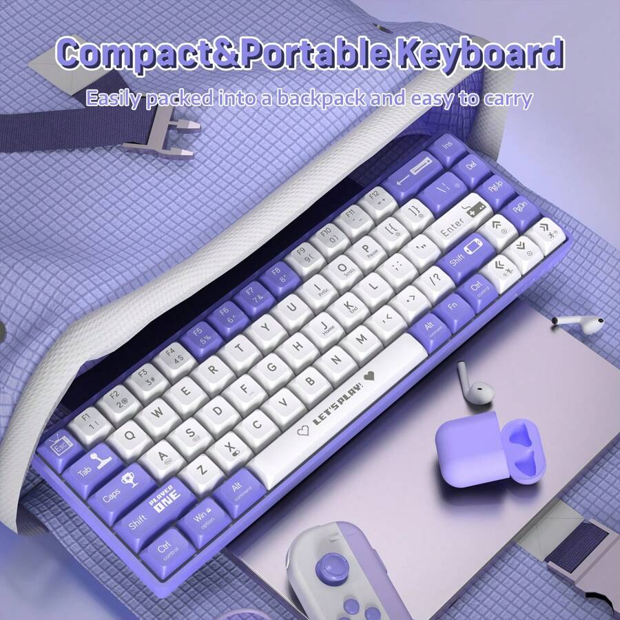 AJAZZ AK680 65% Wired Hotswap Mechanical Keyboard,68-Key Portable Full ...