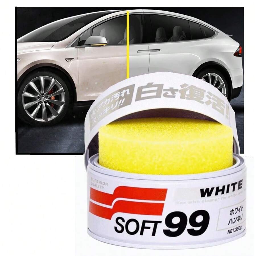 White Wax Cleaner Soft99 Carnauba White Cars 350g | SHEIN UK