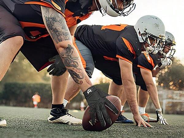 Football Gloves, Sticky Padded Receiver Gloves, Grip Boost Football ...