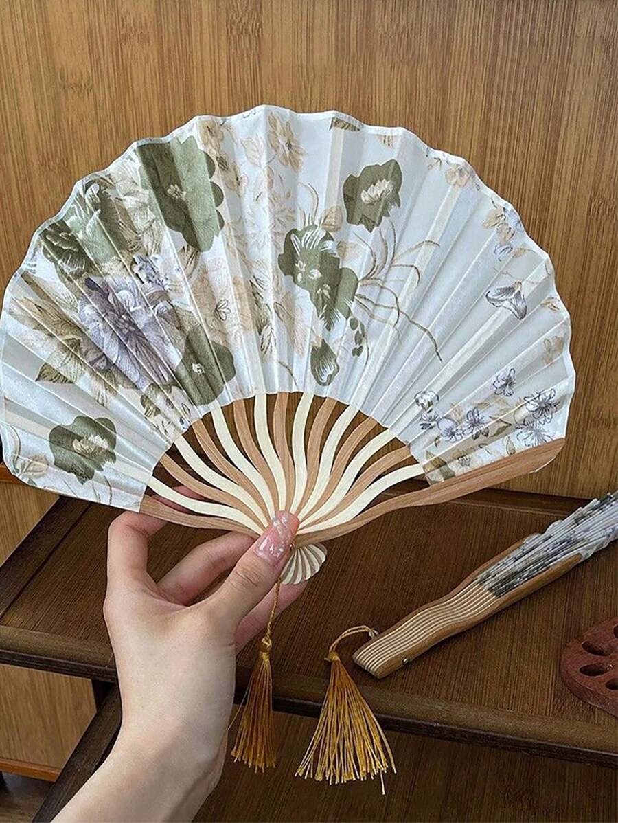 Random 1pc Chinese Style Ink Painting Folding Fan, Portable Handheld ...