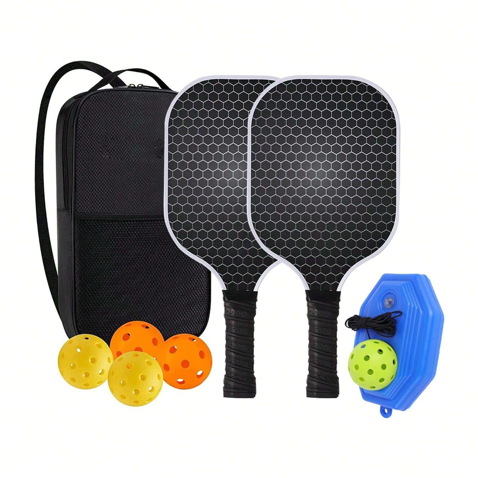 1 set Raquette de pickleball en fibre de carbone, raquette de ...