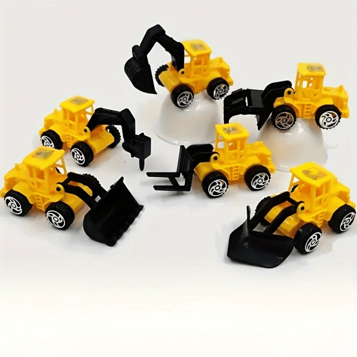 6pcs Construction Truck Simulation Model Toys, Birthday Cake Decoration ...