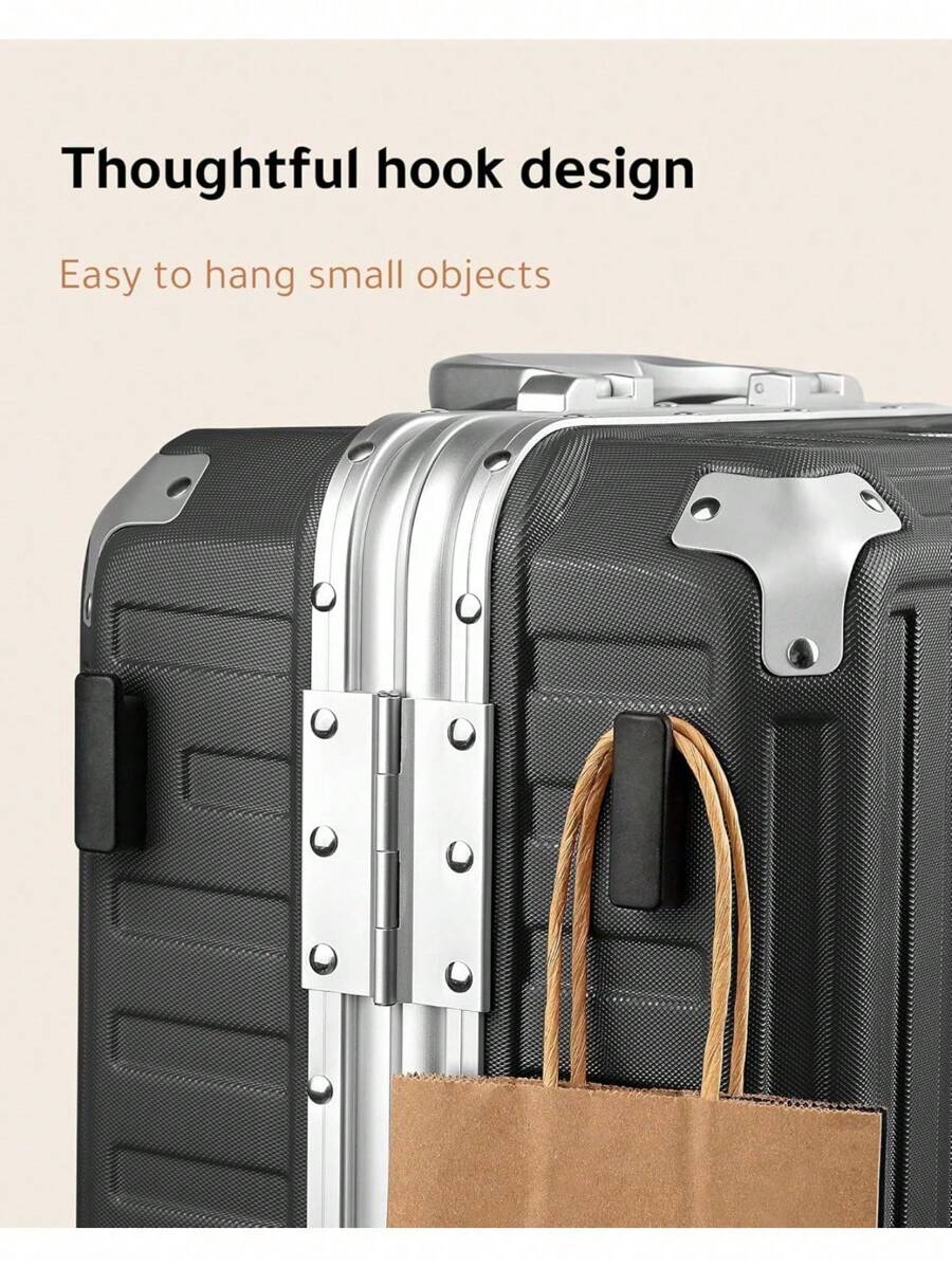 LUGGEX 26 Inch Luggage With Aluminum Frame, 72L Polycarbonate ...