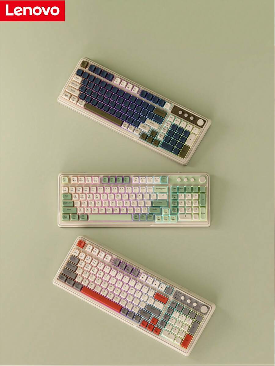 Lenovo Wireless Mechanical Keyboard, Three-Mode Connection Mechanical ...