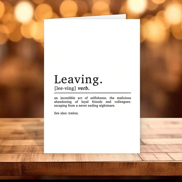 Work Bestie Definition Card Goodbye Coworker Colleague Friendship ...