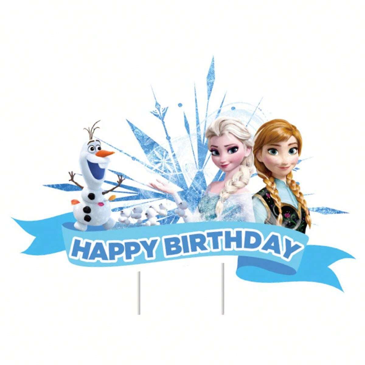 Disney Frozen Elsa Princess Themed Birthday Cake Toppers Stitch Cake ...