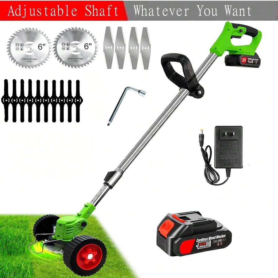 Cordless Weeds Eater Electric Brush Cutter Lawn Edger Grass String ...