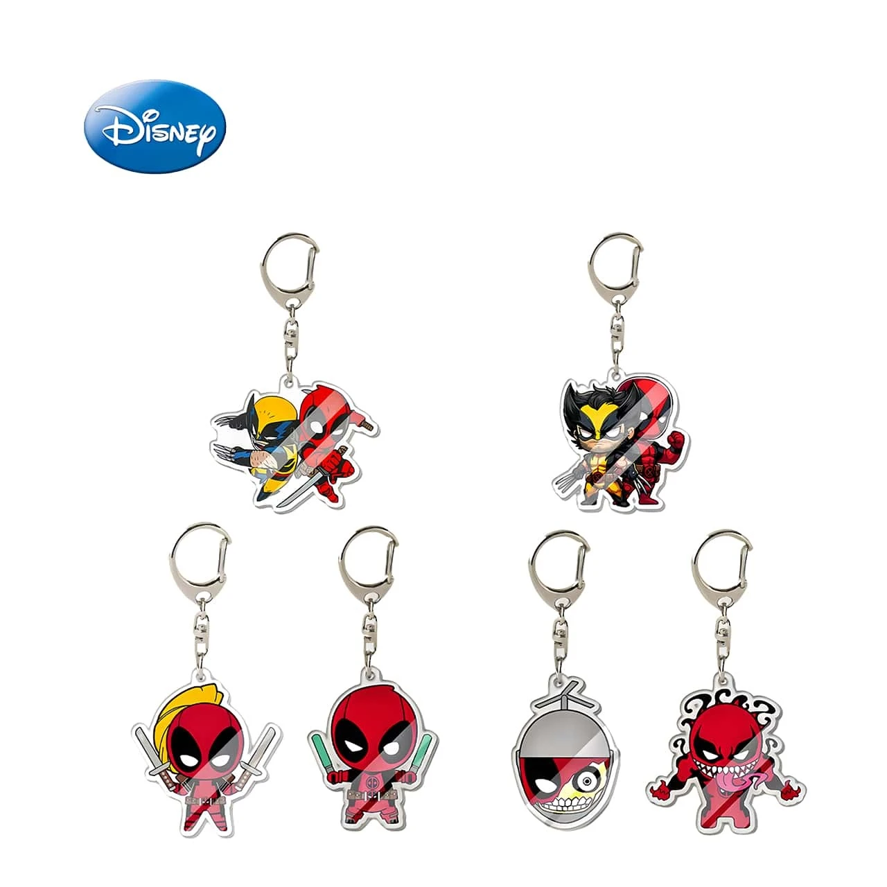 Superhero Deadpool And Wolverine Keychain Pendants, Roleplay Jewelry ...