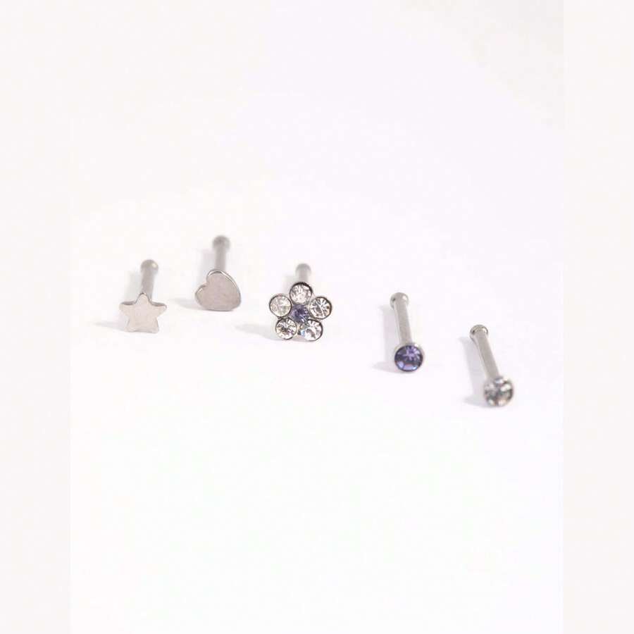 Lovisa Surgical Steel Mixed Daisy Nose Studs | SHEIN USA