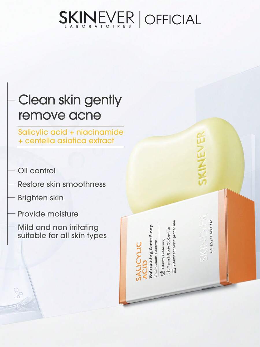 SKINEVER SKINEVER Salicylic Acid Refreshing Anti-Acne Soap Single 80g ...