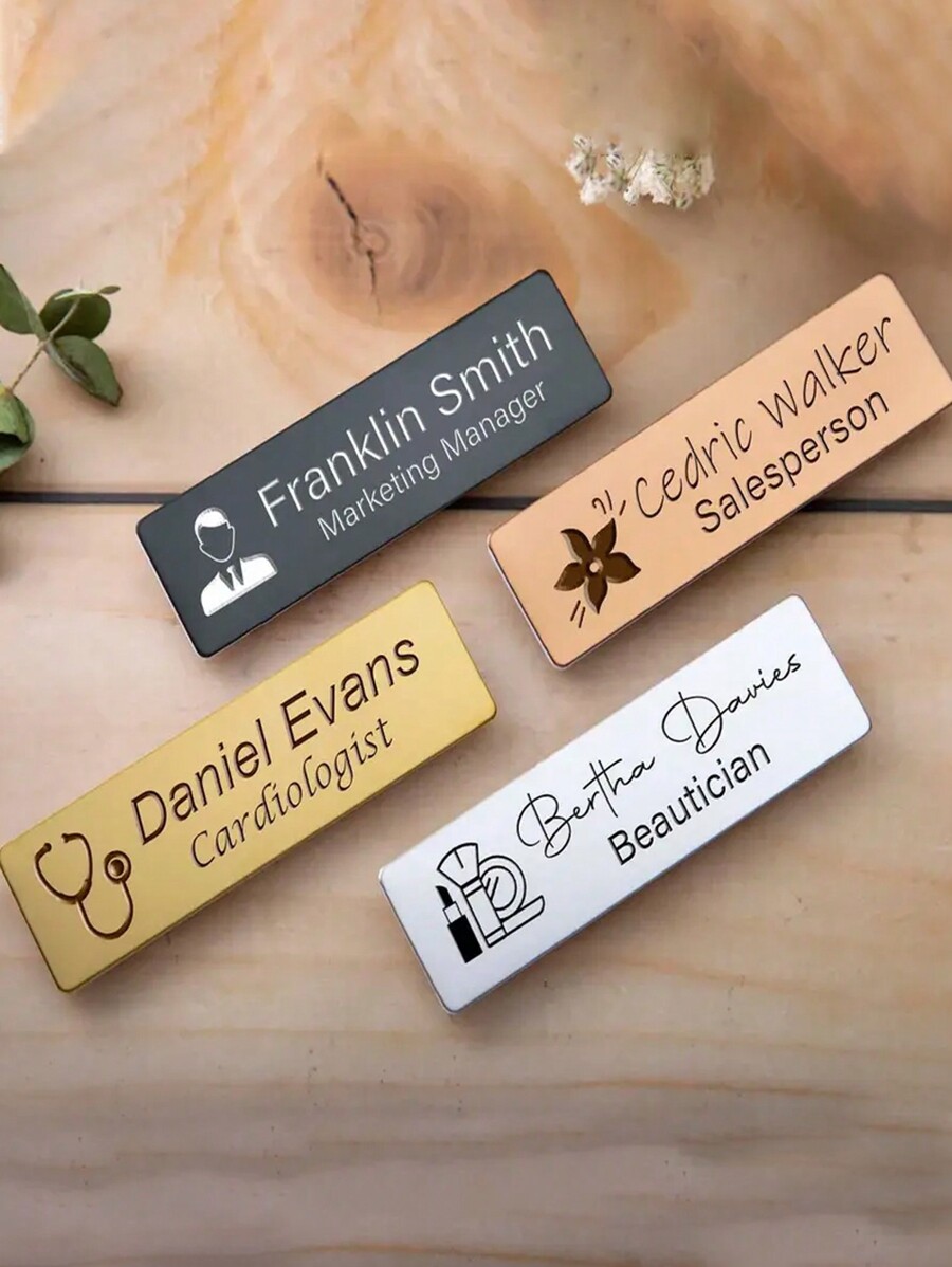 [Produit personnalisé] Plaque d'identification gravée au laser sur mesure - Badge d ...