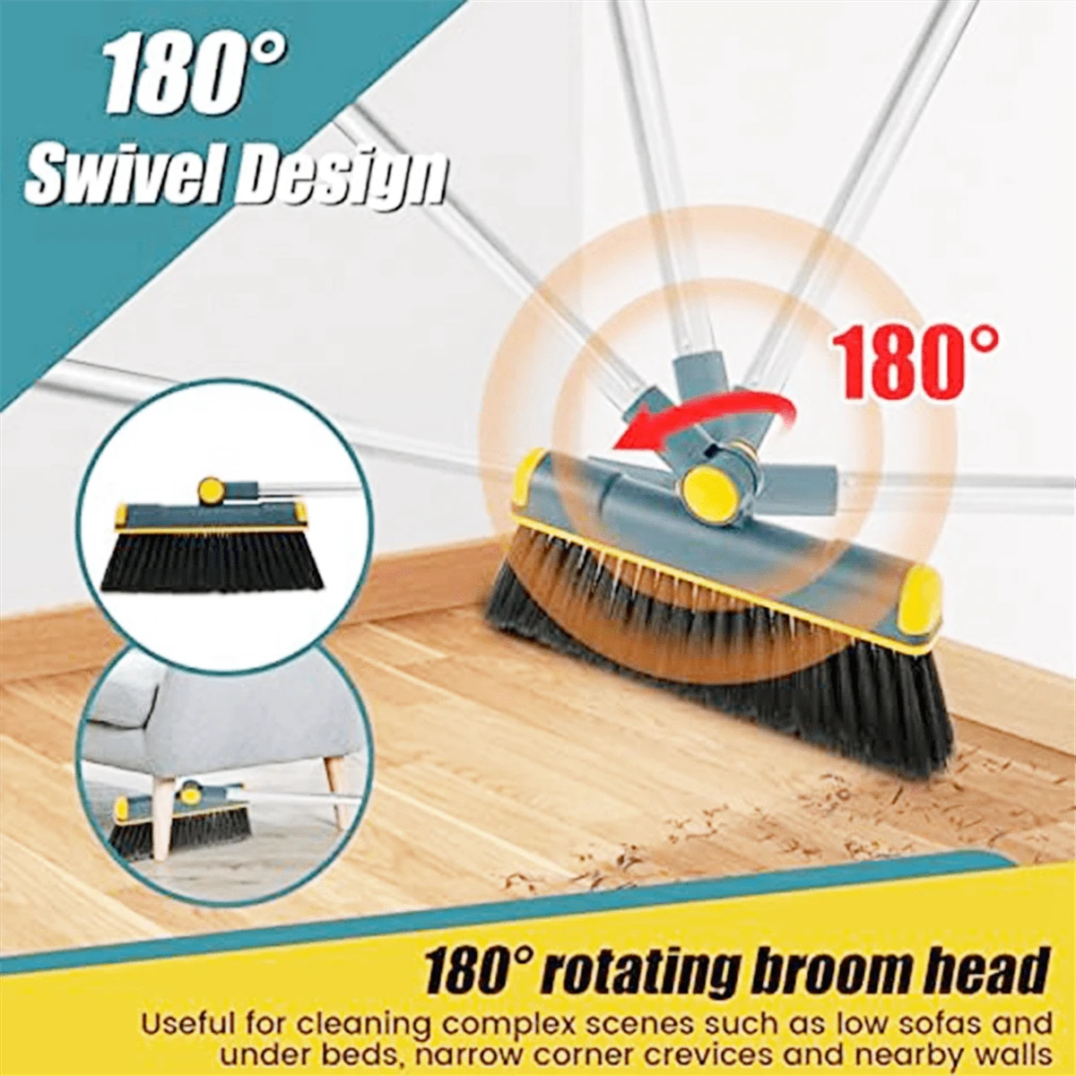 180-Degree Rotating Broom And Collector Game, Home Combination With ...