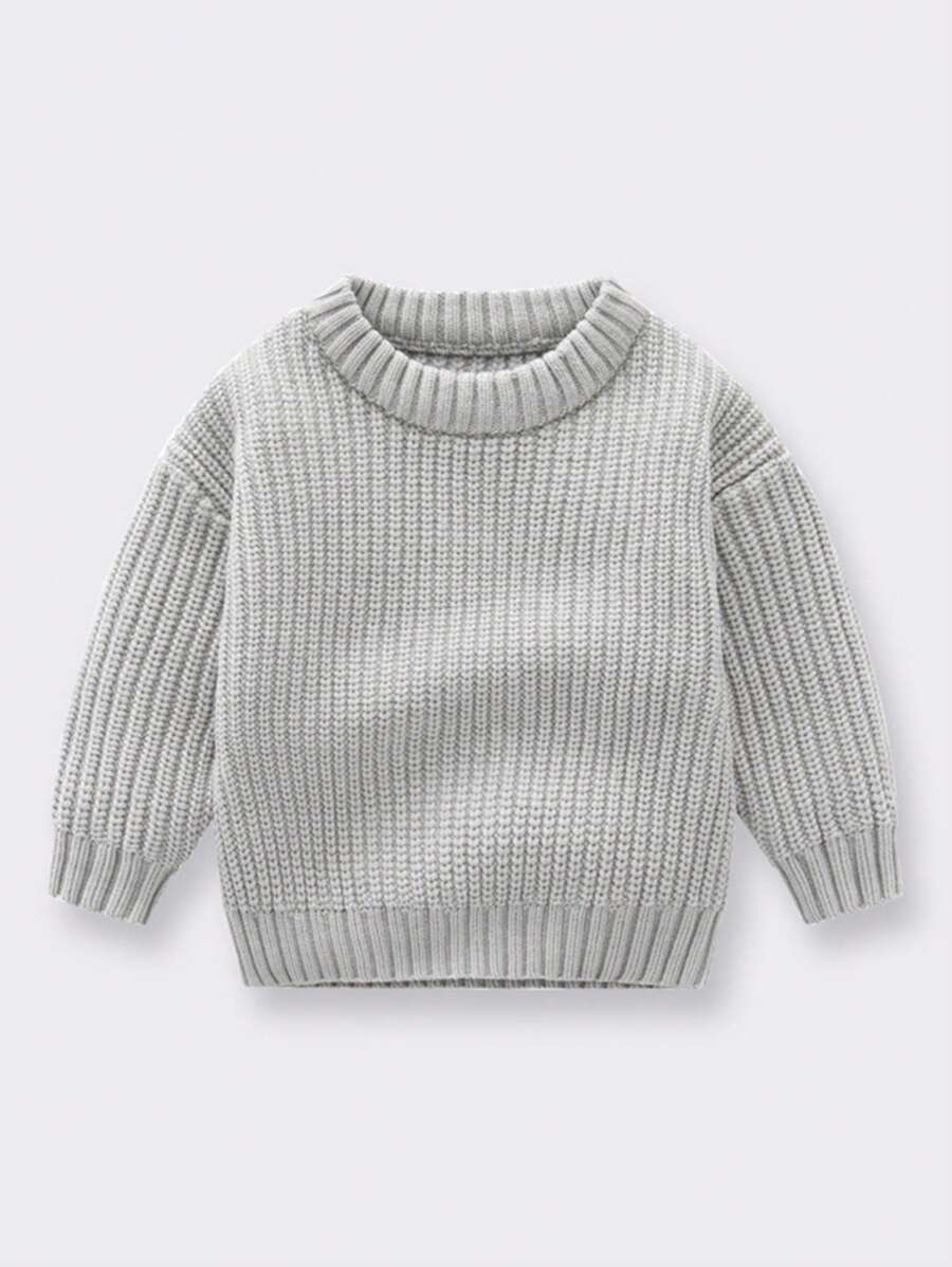 Baby Jungen lockerer einfarbiger gestrickter Pullover, Herbst/Winter ...