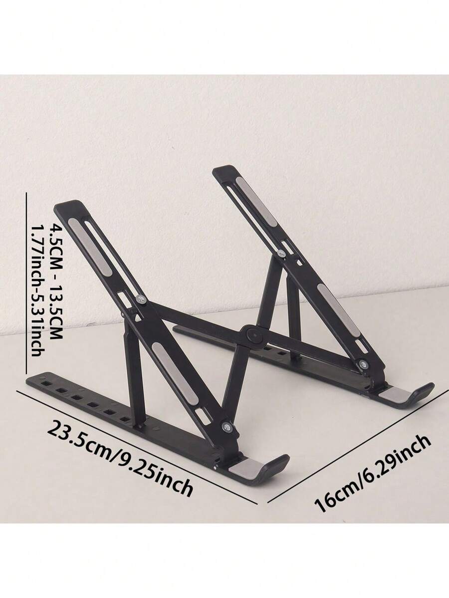 A Plastic Desktop Laptop Stand, Adjustable ABS+ Silicone Foldable ...