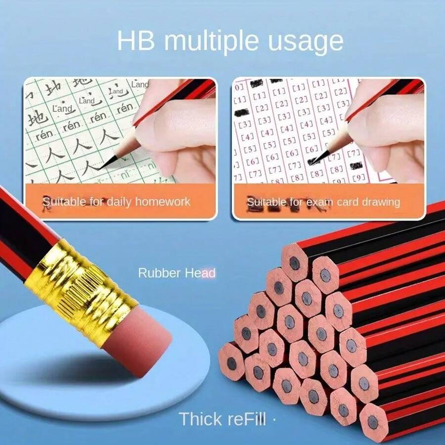 15pcs HB Pencil Students Writing Pencil, Sketching Pencil, Drawing ...