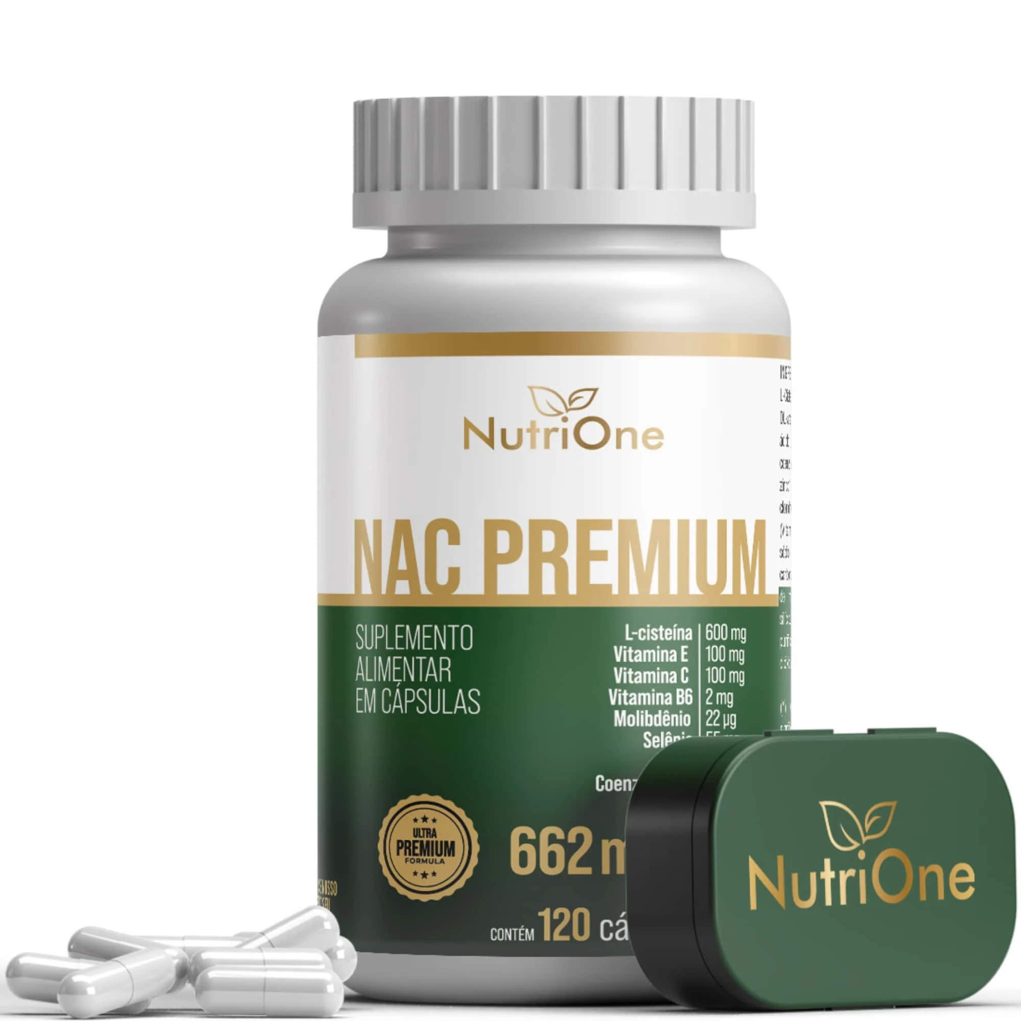 NAC Fórmula Premium 8 Ativos Concentrados 120 Cápsulas - Nutrione ...