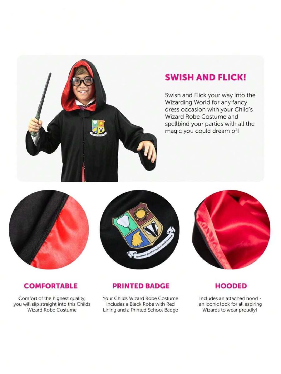 I LOVE FANCY DRESS Kids Wizard Costume Halloween Fancy Dress Outfit ...