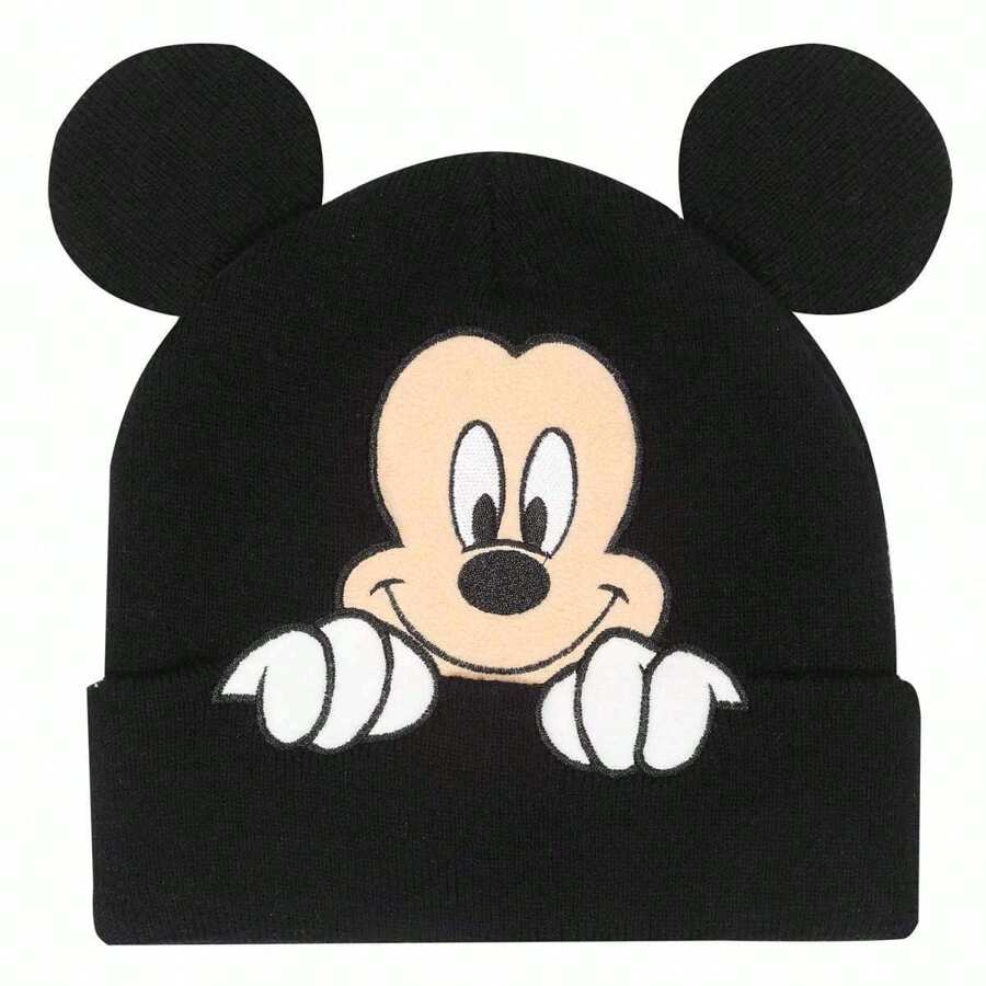 Disney Peeping Mickey Mouse Beanie (Black) | SHEIN USA