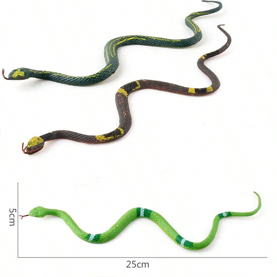 6 Pieces Realistic Rubber Snakes Set - Assorted Colorful Fake Snake ...