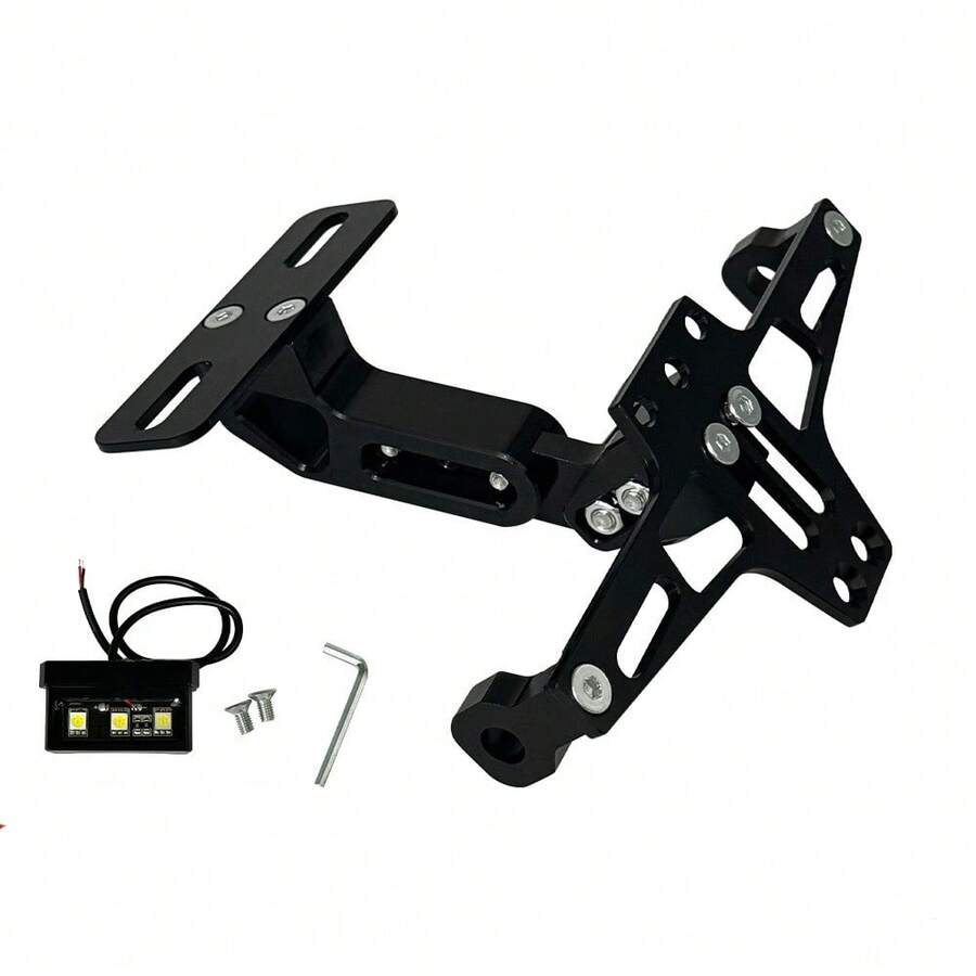 Universal Motorcycle With LED Light CNC Aluminum Motorcycle License ...