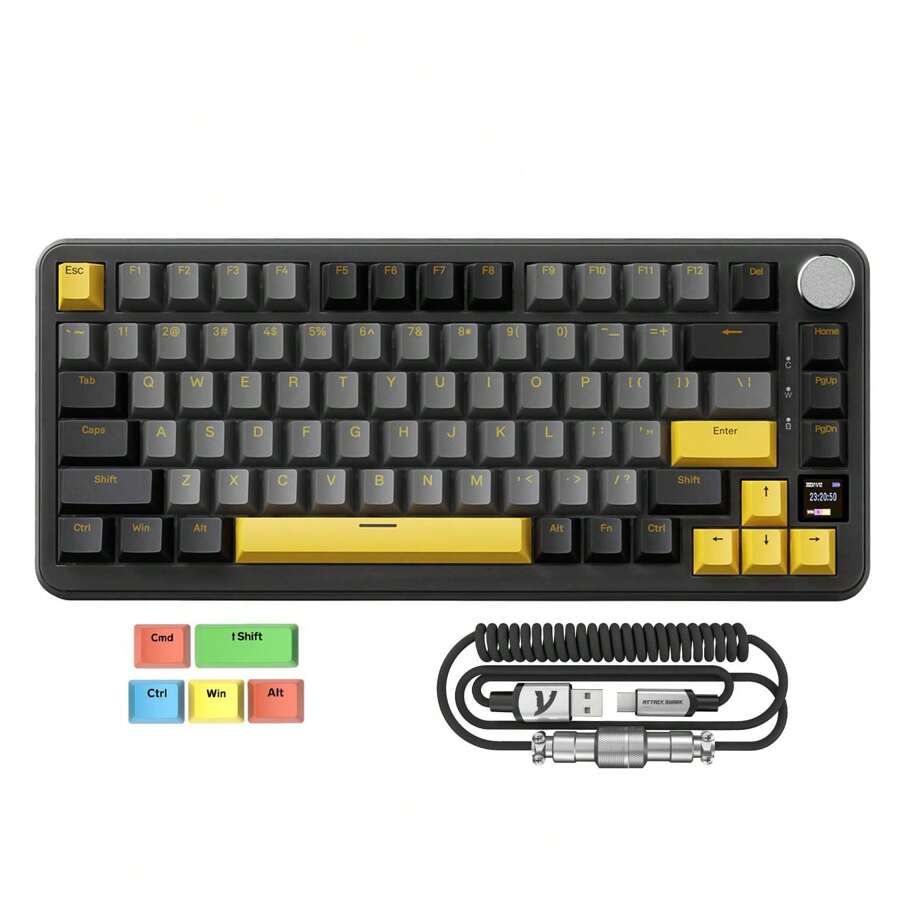 MAMBASNAKE X ATTACK SHARK X85PRO Gasket Mechanical Keyboard, 75% ...