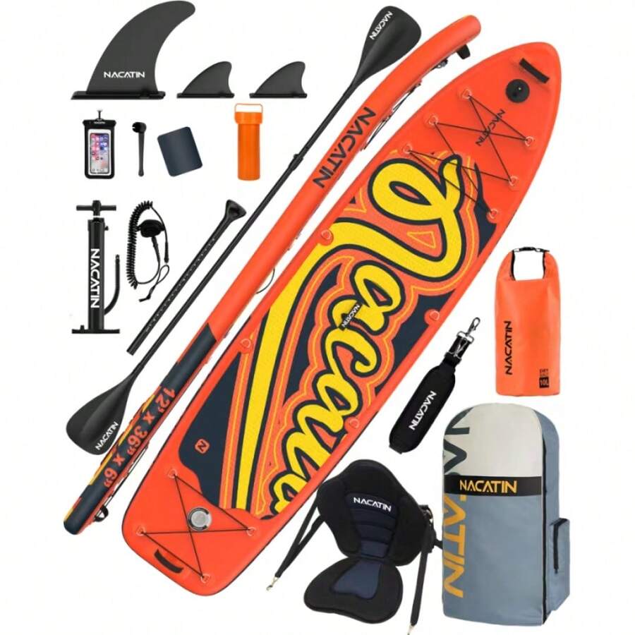 12 Inch Family Paddleboard With Kayak Conversion Kit, Inflatable Stand ...