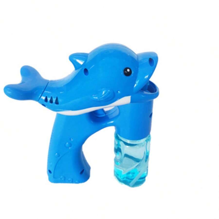 Automatic Bubble Gun Toy Dolphin Machine Gun Kids LED Musical Bazooka ...