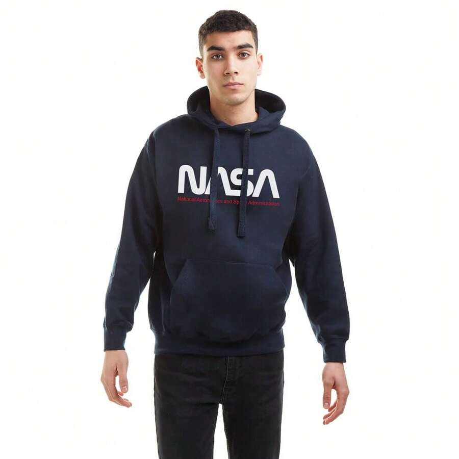 NASA Mens Insignia Hoodie (Navy) | SHEIN USA