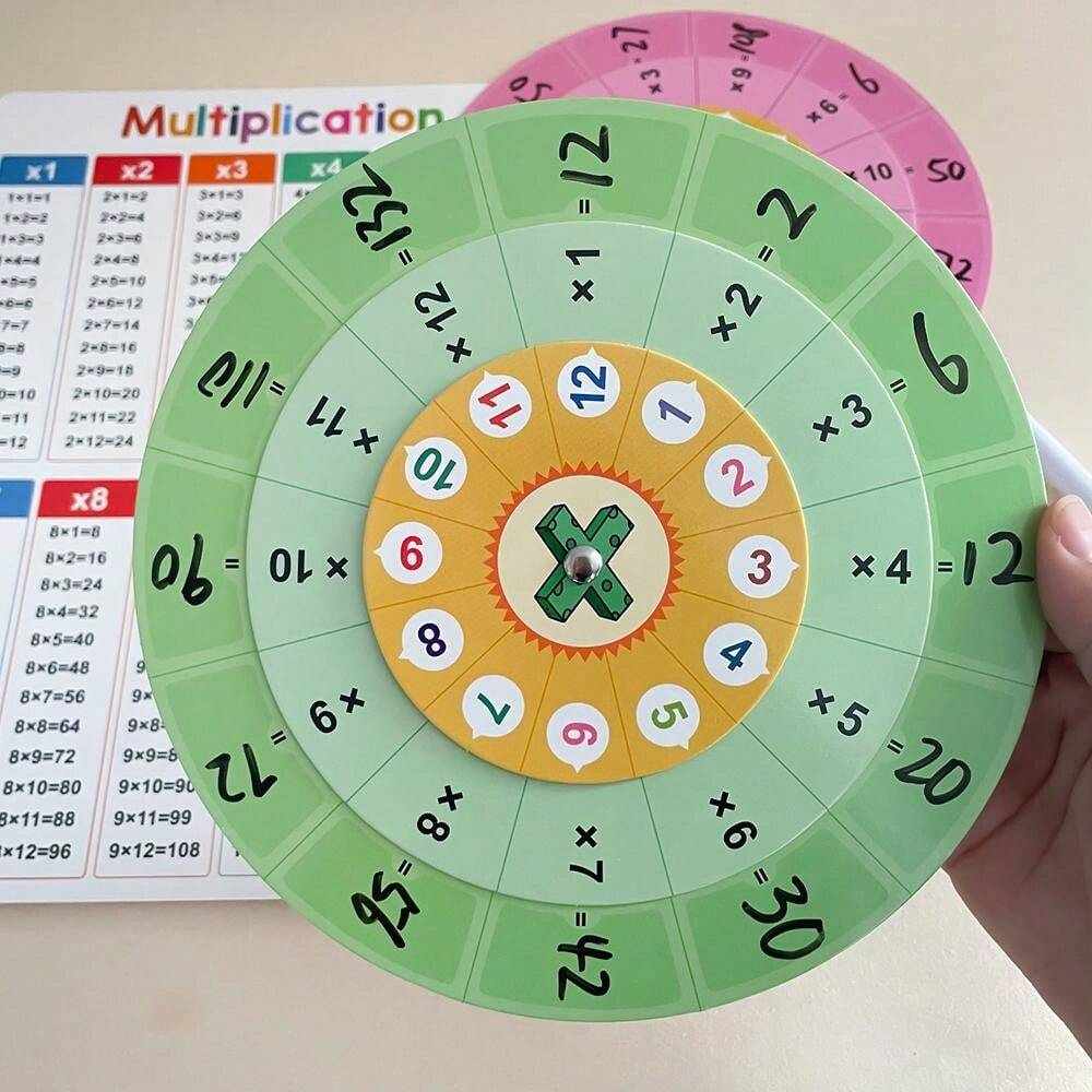 Learn Multiplication With Spinner, Math Learning Toy For Kids Children ...