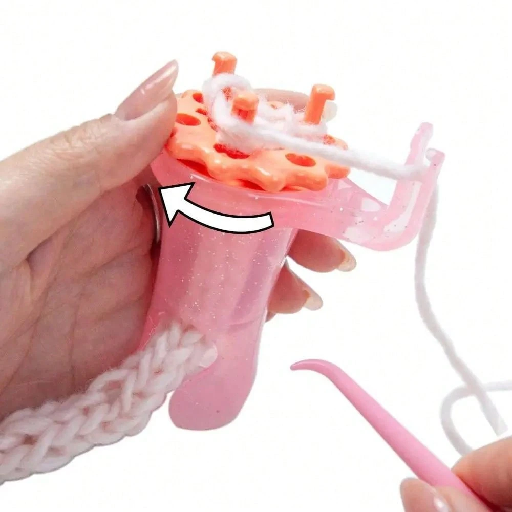 Plastic Knitting Spool Knitter Double Head Yarn Wool Knitter Weaving ...