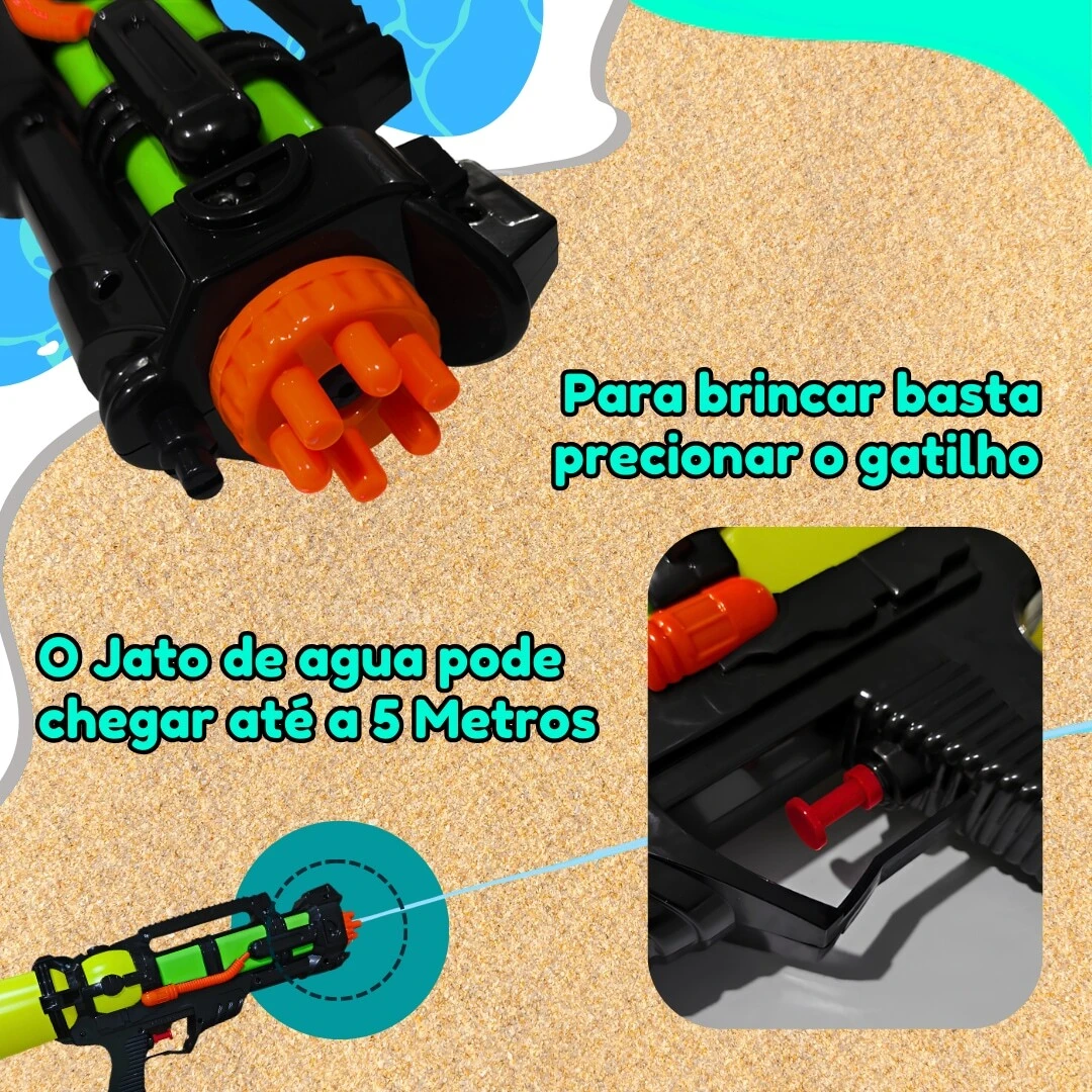 Kit 2un Arma De Agua Pressão Grande Mega Power Praia Piscina | SHEIN Brasil