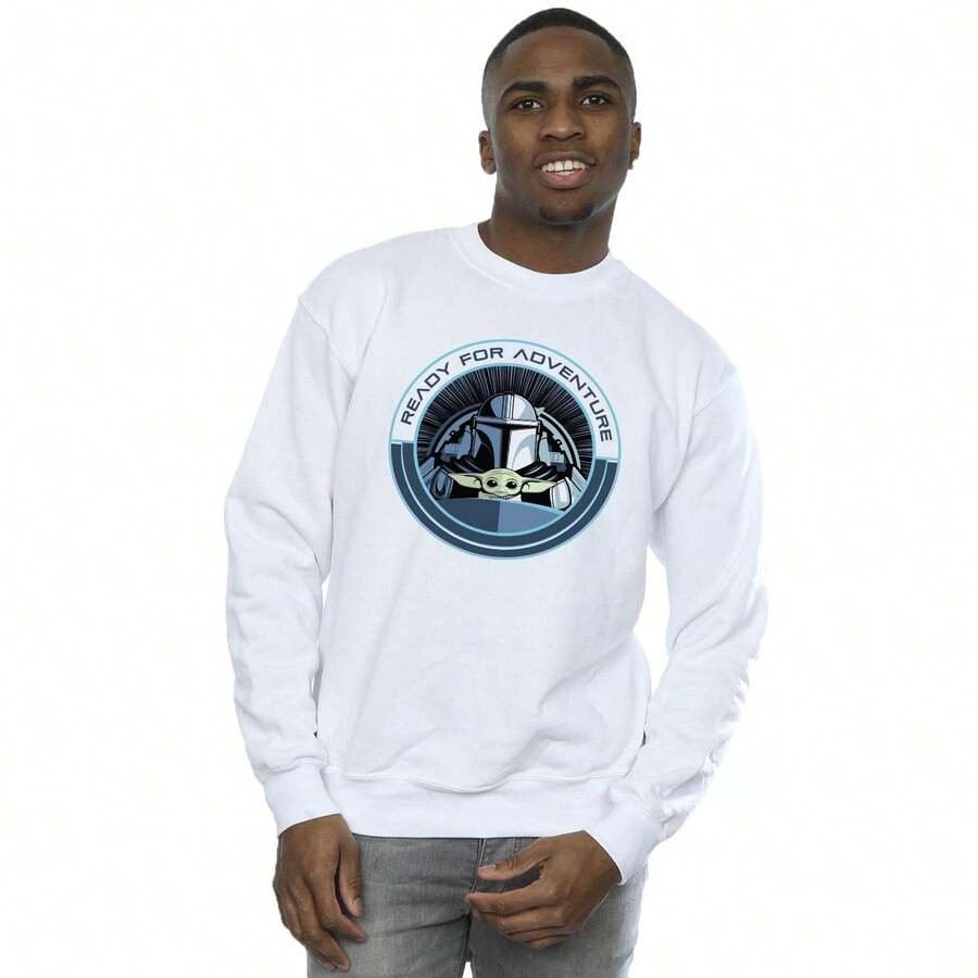 Star Wars Mens The Mandalorian Grogu Ready For Adventure Sweatshirt ...