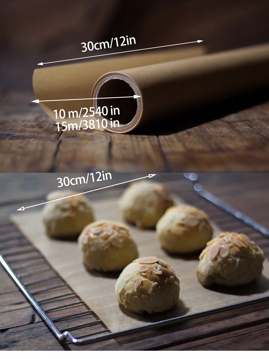 Unbleached Baking Paper Roll For Baking, 30 Cm X10mt, Non-Stick Baking ...