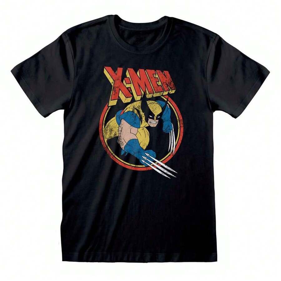 Marvel X-Men Unisex Adult Wolverine T-Shirt (Black) | SHEIN USA