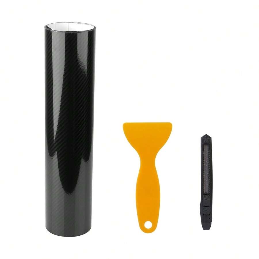 Global Phoenix Black 7D Carbon Fiber High Gloss Vinyl Wrap Film ...