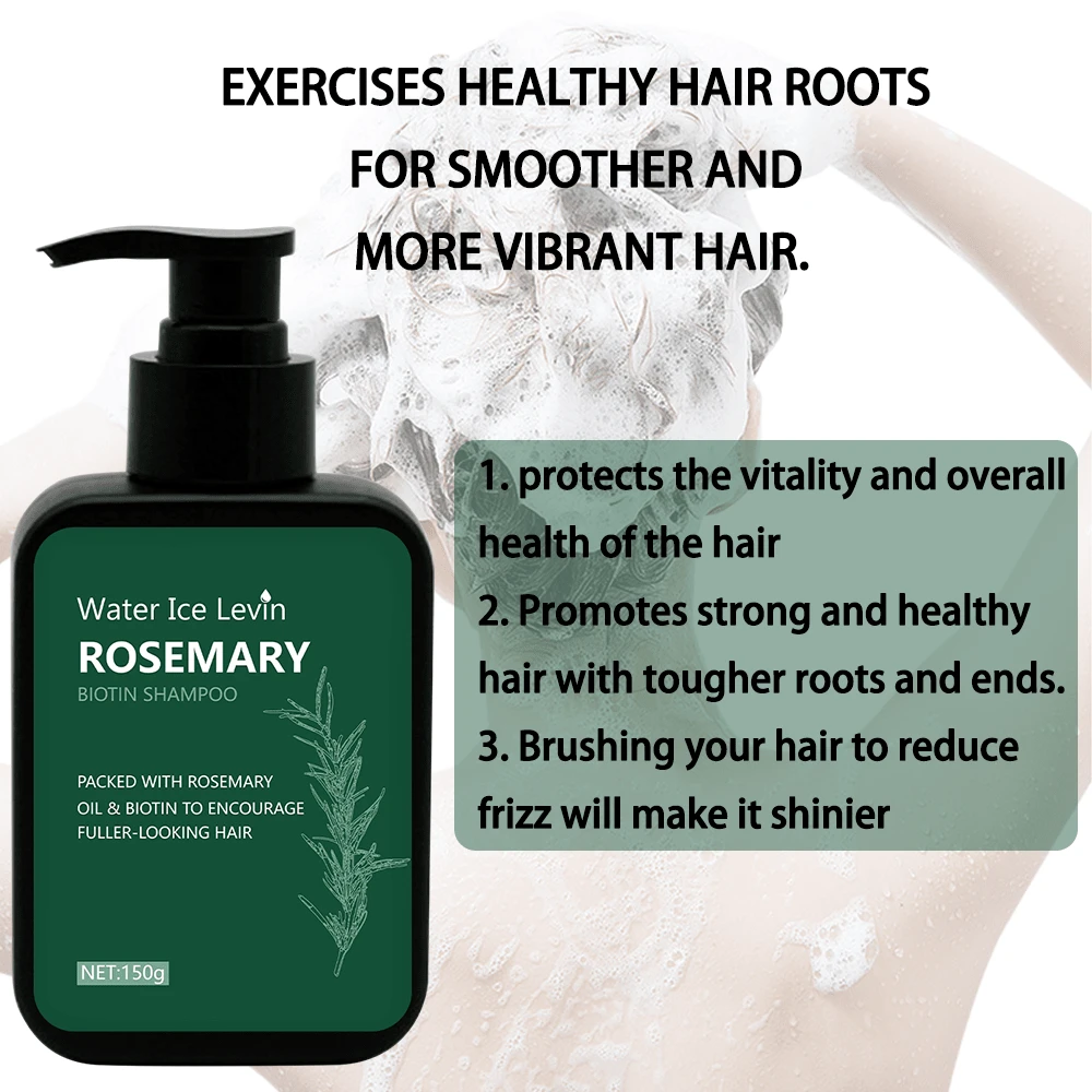 Rosemary Biotin Shampoo, Formulated With Vitamins To Strengthen & Promote Healthy Hair ...