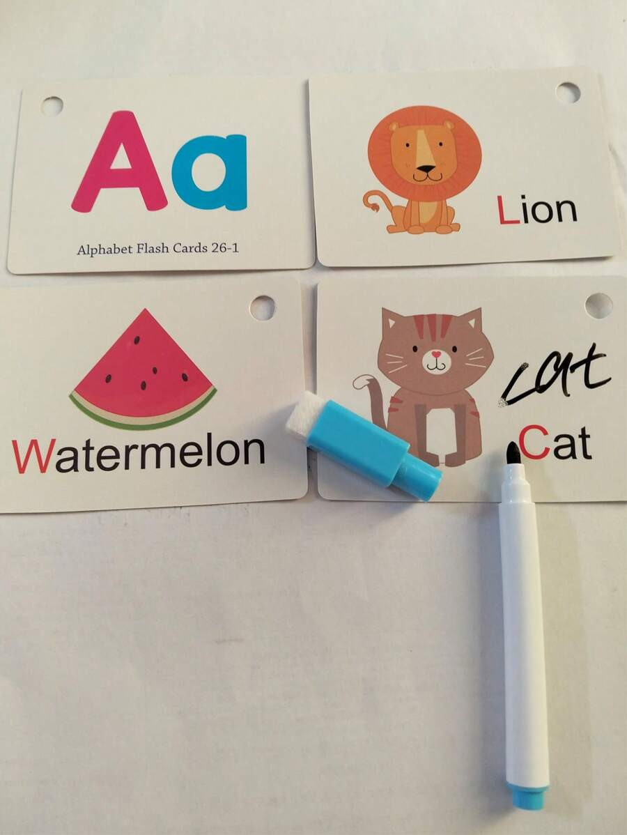 Wipe Clean Letter Card Toys, Early Learning Educational Uppercase ...