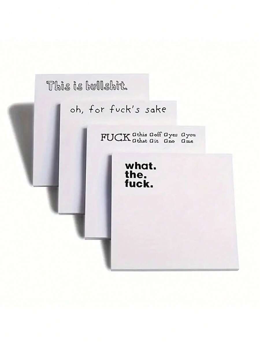 4 Packs Of 200pcs/Pack Fashionable & Funny Sticky Note Memo Pads ...