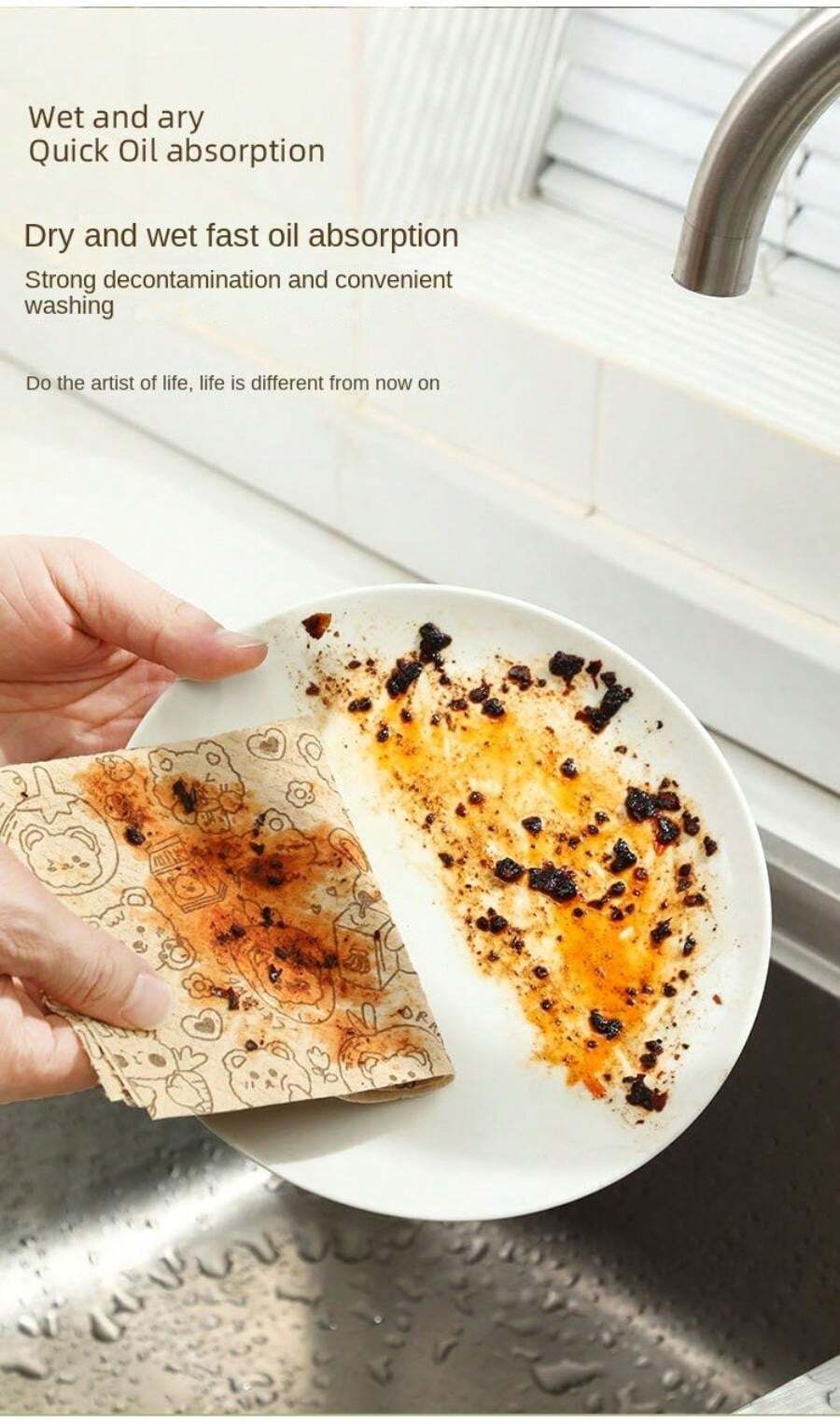 Lazy Cloth For Both Dry And Wet Use Thick Rolled Paper For Kitchen ...