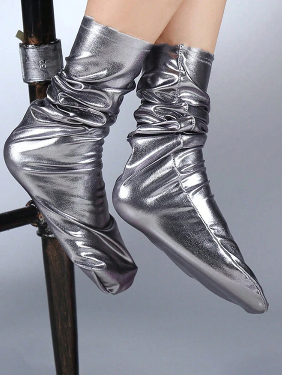 1 Pair Creative Japanese Style Reflective Bright Color Socks, Nightclub ...