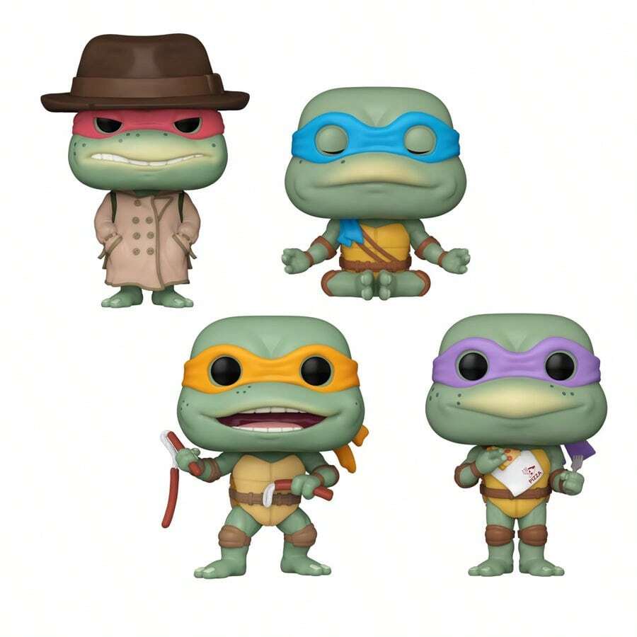 Funko Pop Movies T-Urtle 3.75 Inches Exclusive Set Of 4 Vinyl Figures ...