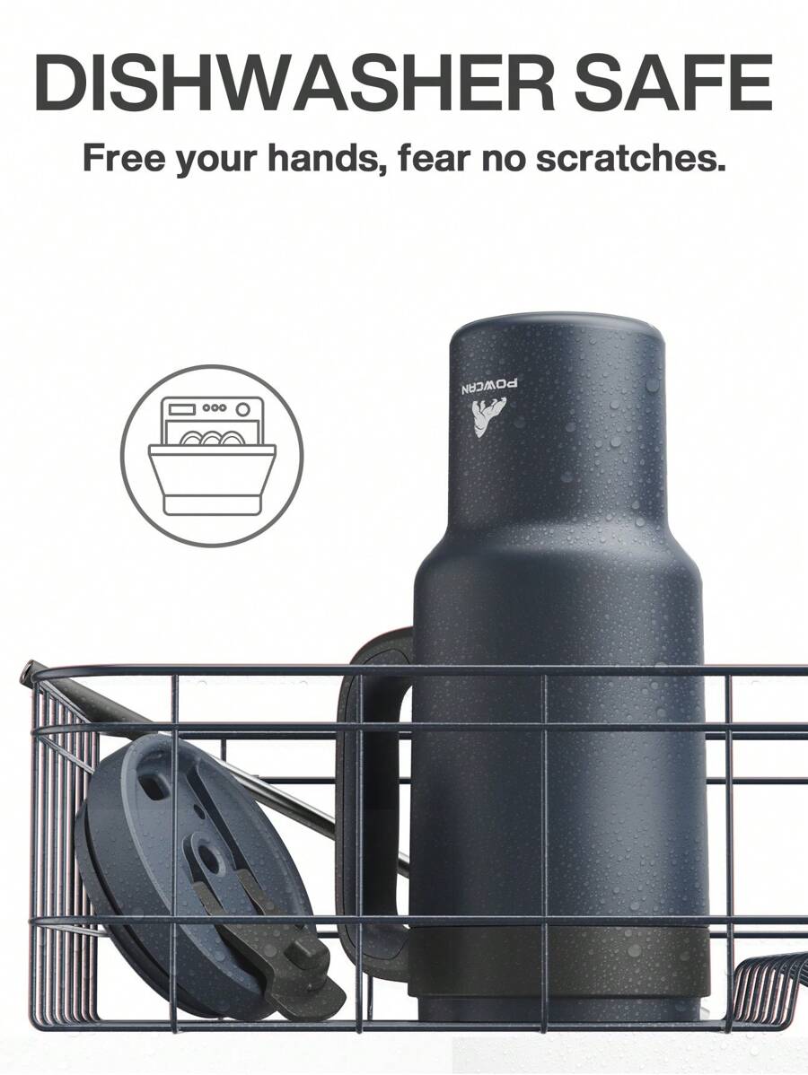 Powcan 40 Oz Caneca Com Alça, 2 em 1 Tampa de Canudo e Para Beber, À ...