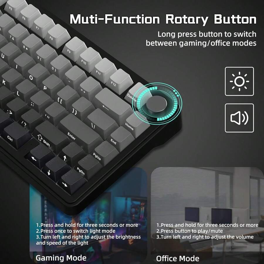ATTACK SHARK Attack Shark X85 Mechanical Seal Keyboard,75% Wireless ... ATTACK SHARK Attack Shark X85 Mechanical Seal Keyboard,75% Wireless ...