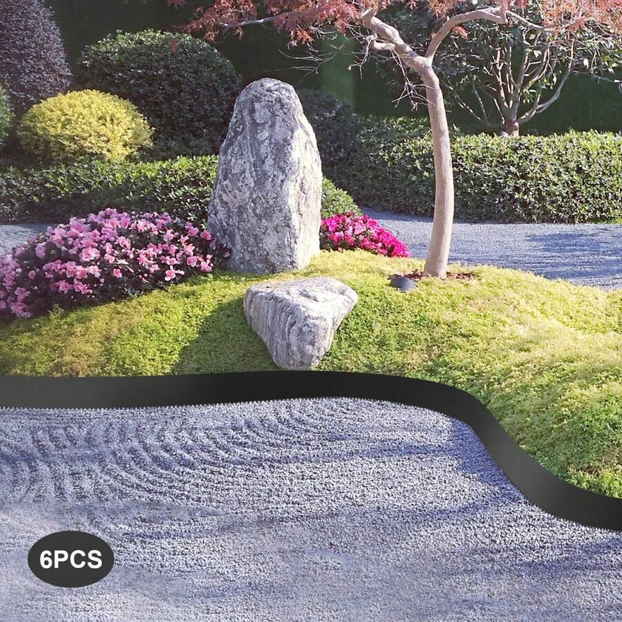 Cncest 6 Pack Steel Landscape Edging 40 Inch Length 8 4 Inch Depth
