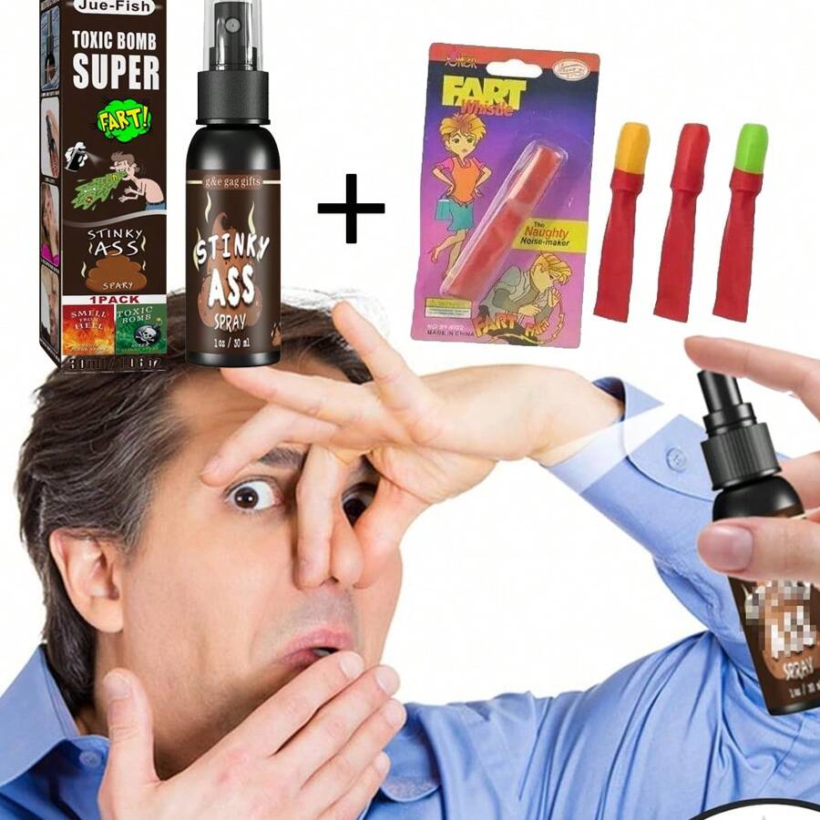 1 Set Of Prank Spray Whistle Set, Fart Spray Super Strong And Long ...