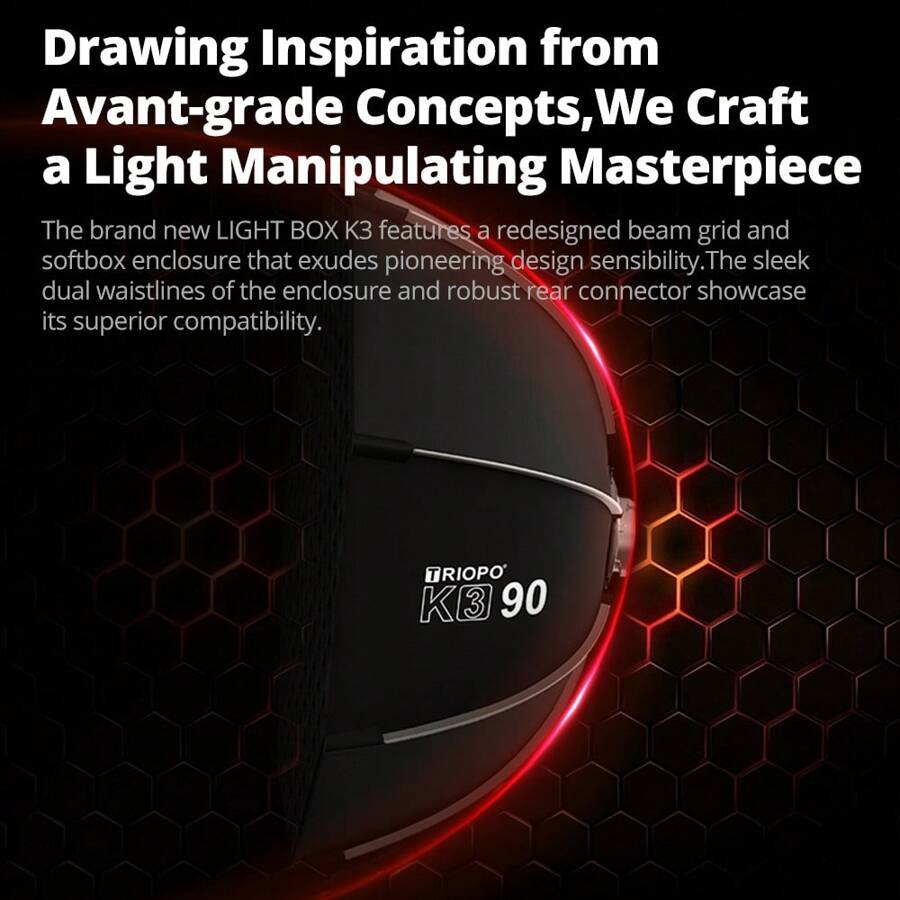 TRIOPO K3 90cm Oktagon Softbox mit Gitter und Bowens-Anschluss ...