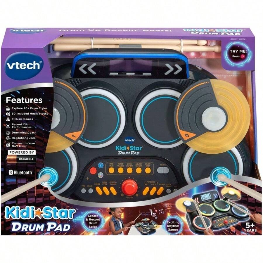Vtech VTech Kidi Star Drum Pad Black | SHEIN USA