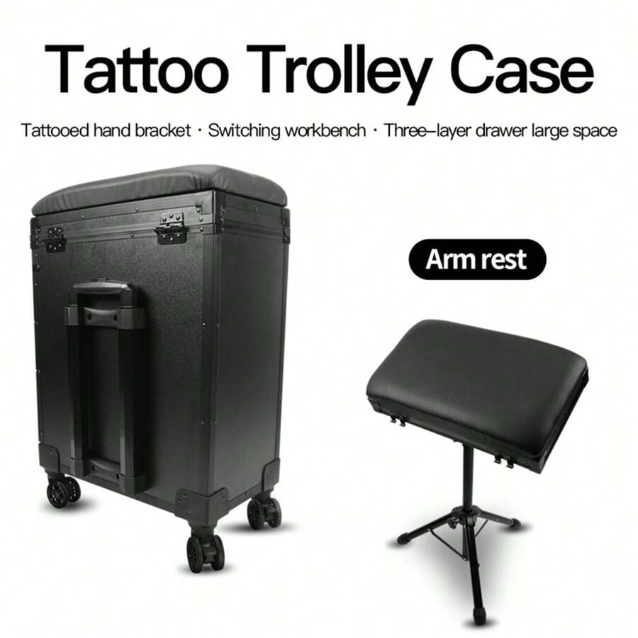 naom Naom New Tattoo Travel Case, Travel Tattoo Box + Tattoo Armrest ...