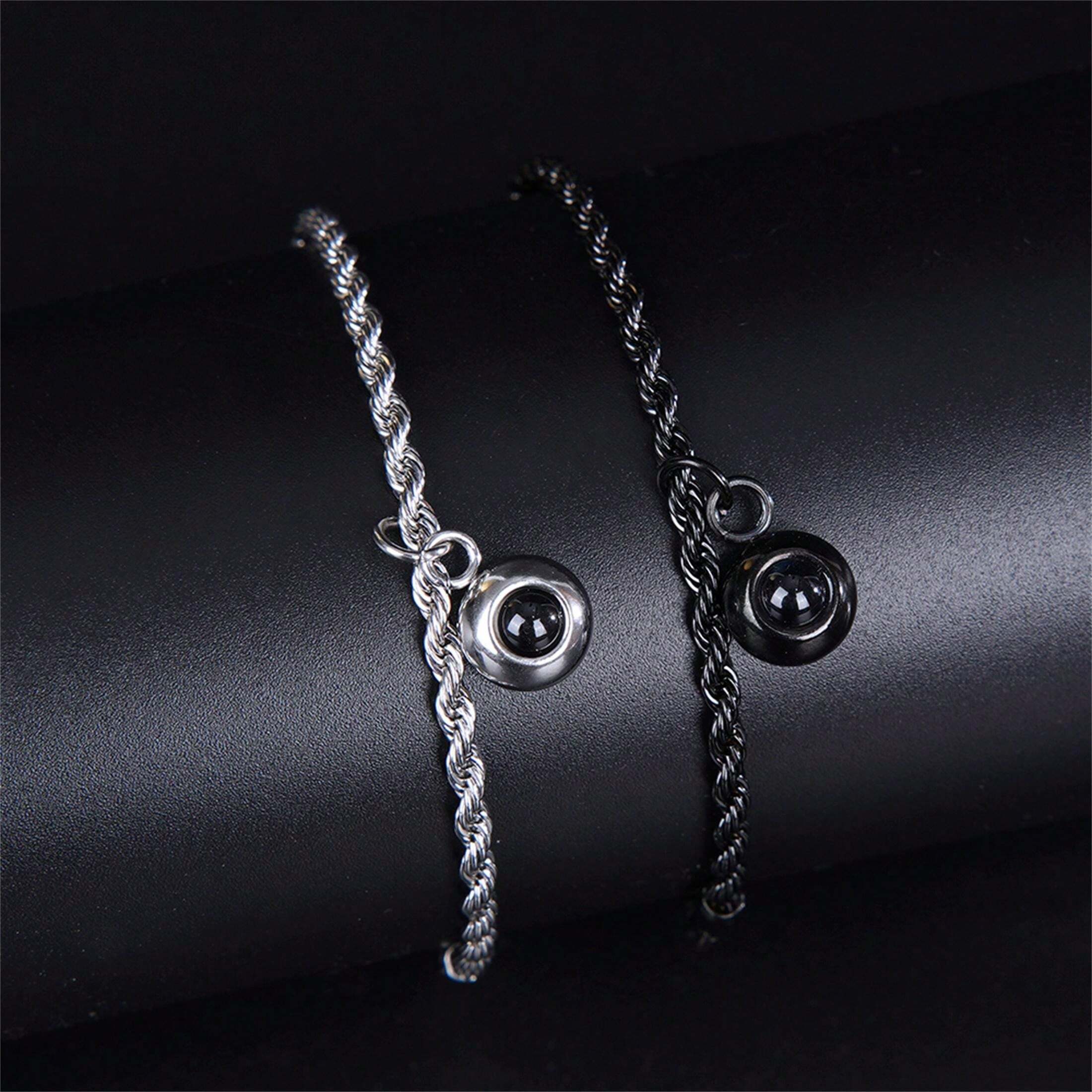 Pulsera personalizada con foto en el interior - Pulsera de proyección ...