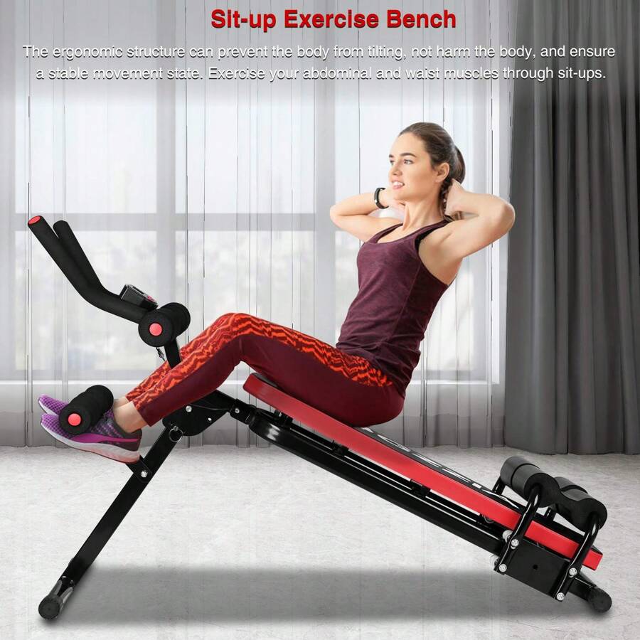 Bigzzia Adjustable Ab Exercise Bench, Full Body Exercise Equipment With ...
